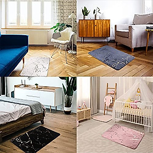 Flixsonic Bathroom mat Luxurious Ultra Soft Non-Slip Absorbent Quick Dry ，Machine Washable Shower Rug, Perfect mat for Bathroom,Kitchen, and Bedroom Decor (19.7 x 31.5 Inch, White)