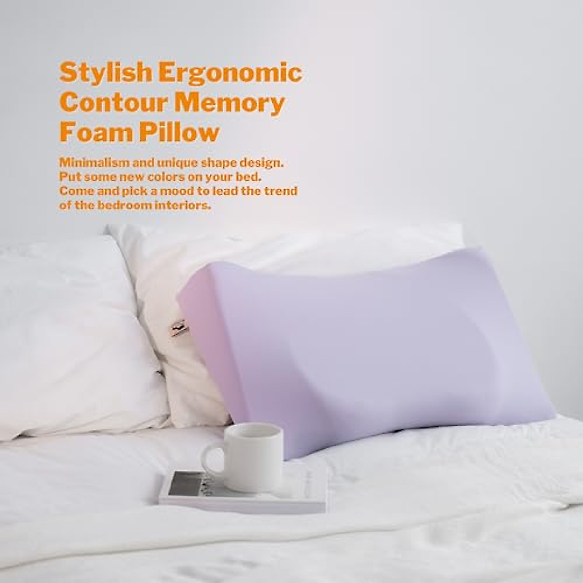 SLEEPY TOAST Neck Pillow for Sleeping fits Shoulder Perfectly, Side Sleeper Pillow with Armrest Area, Memory Foam Pillows for Neck and Shoulder Pain Relief, Cooling Pillow Cases (Purple)