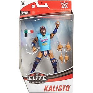 WWE Kalisto Elite Series #75 Deluxe Action Figure with Realistic Facial Detailing, Iconic Ring Gear & Accessories