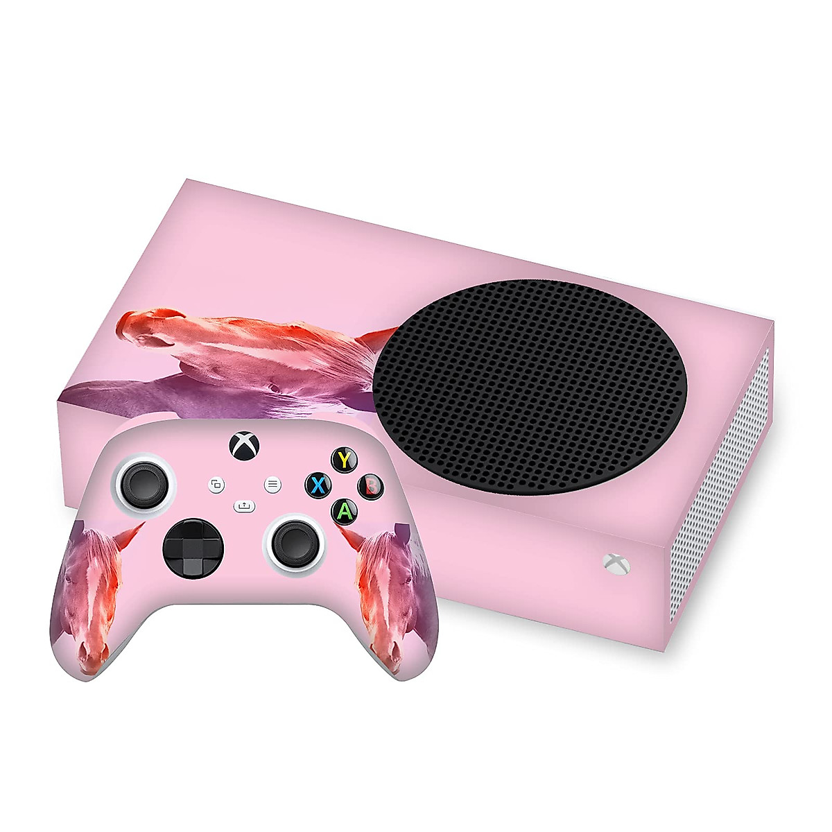 Head Case Designs Officially Licensed Mark Ashkenazi Pastel Horse Art Mix Vinyl Sticker Gaming Skin Case Cover Compatible with Xbox Series S Console and Controller Bundle