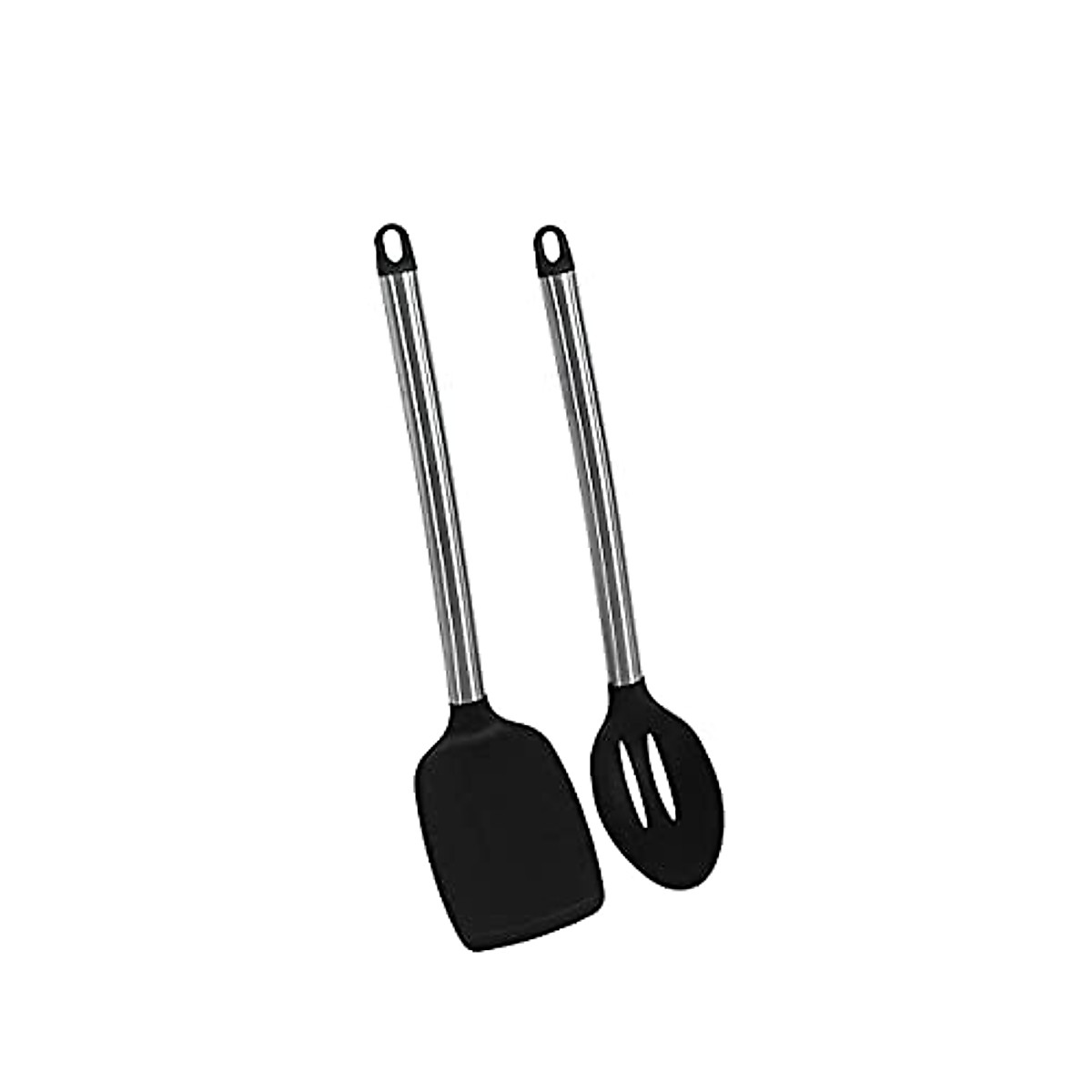 Simply Served Professional Turner and Slotted Spoon, Standard, Black