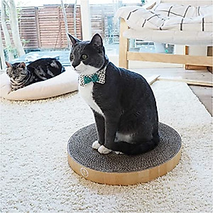 Cozy Cat Scratcher Bowl Replacement Pad (2 Pack), 100% Recycled Paper, Chemical-Free Materials (Regular, Oak)