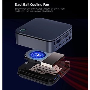 KAMRUI Thin Client Mini PC 11th Intel 4-Core i7-1165G7 Iris Xe Graphics 16GB DDR4 RAM 512GB NVMe SSD WiFi AX BT HDMI DP Thunderbolt4 RJ-45 Fingerprint Build-in Speaker Windows 11 Pro