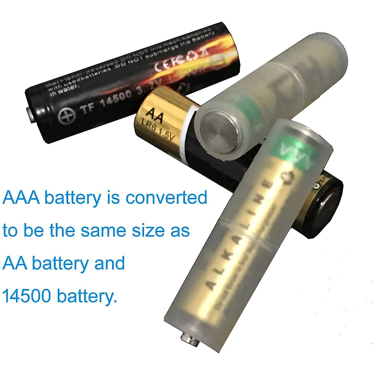 LampVPath (Pack of 40 AAA to AA Battery Adapter, AAA to AA Battery Converter Holder, AAA to AA Adapter for Battery Converter AAA to AA