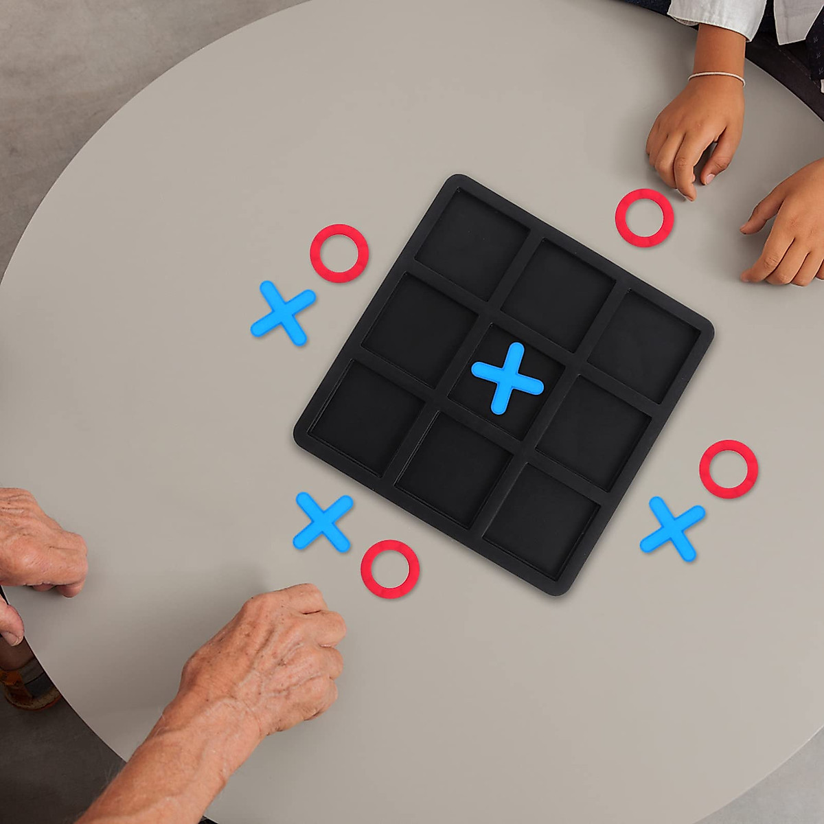 Toe Game Board 2 Boxes Noughts and Crosses Game Kids Toe Game Strategy Board Game for Kids Adult