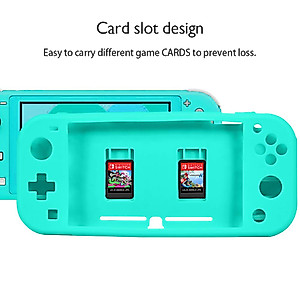 Silicone Case for Nintendo Switch Lite, Anti-Shock, Anti-Scratch and Non-Slip Protective Cover with Ergonomic Grip Design, Drop Protection Grip Case for Nintendo Switch Lite - Turquoise