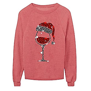 Ugly Christmas Sweater Wool Sweater Women Shirt Pullover tee Raglan Sleeve Ugly Christmas Sweater for Women Ethnic Print Hooded Dressy Long Batwing Sleeve Womens Clothes Fall 2023 Basic tees for