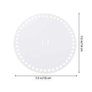 EXCEART Woven Baskets Braid Tool Acrylic Board Bag 8pcs Plastic Canvas Sheet for Eembroidery Yarn Crafting DIY Handmade Materials (Round) Braid Tool Knitting Tools Round Basket