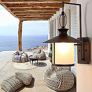 Danzhenshop Farmhouse Wall Sconces Set of One Modern Exterior Outdoor Wall Up Lantern Security Lantern Outside Garden Light - Bedside House Reading Living Room Home Hallway Dining