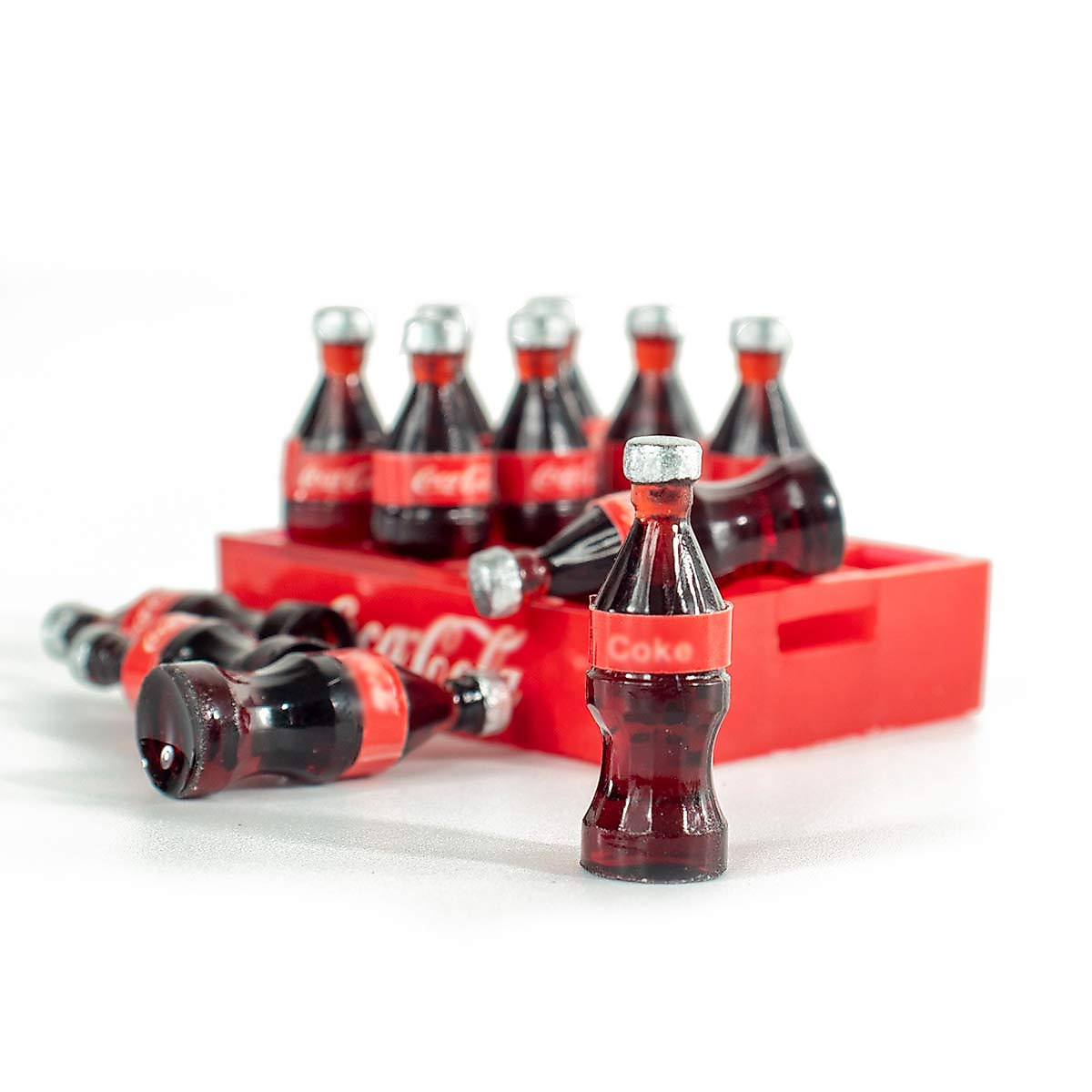 RC Car 1/10 Mini Bottle and Tray Model Toys Decorative Accessories for CC01 RC4WD Axial SXC10 Tamiya D90 D110 TRX-4 Trx4 Rock Crawler Car TF2 (Silver)