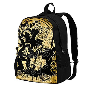 JINLONG 17 in Backpack Lightweight Waterproof Bookbag Large Laptop Backpack Travel Bags., Black, One Size