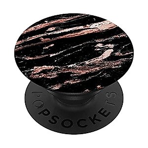 Rich Rose Pink and Black Illustration Pattern Phone Popper PopSockets Swappable PopGrip