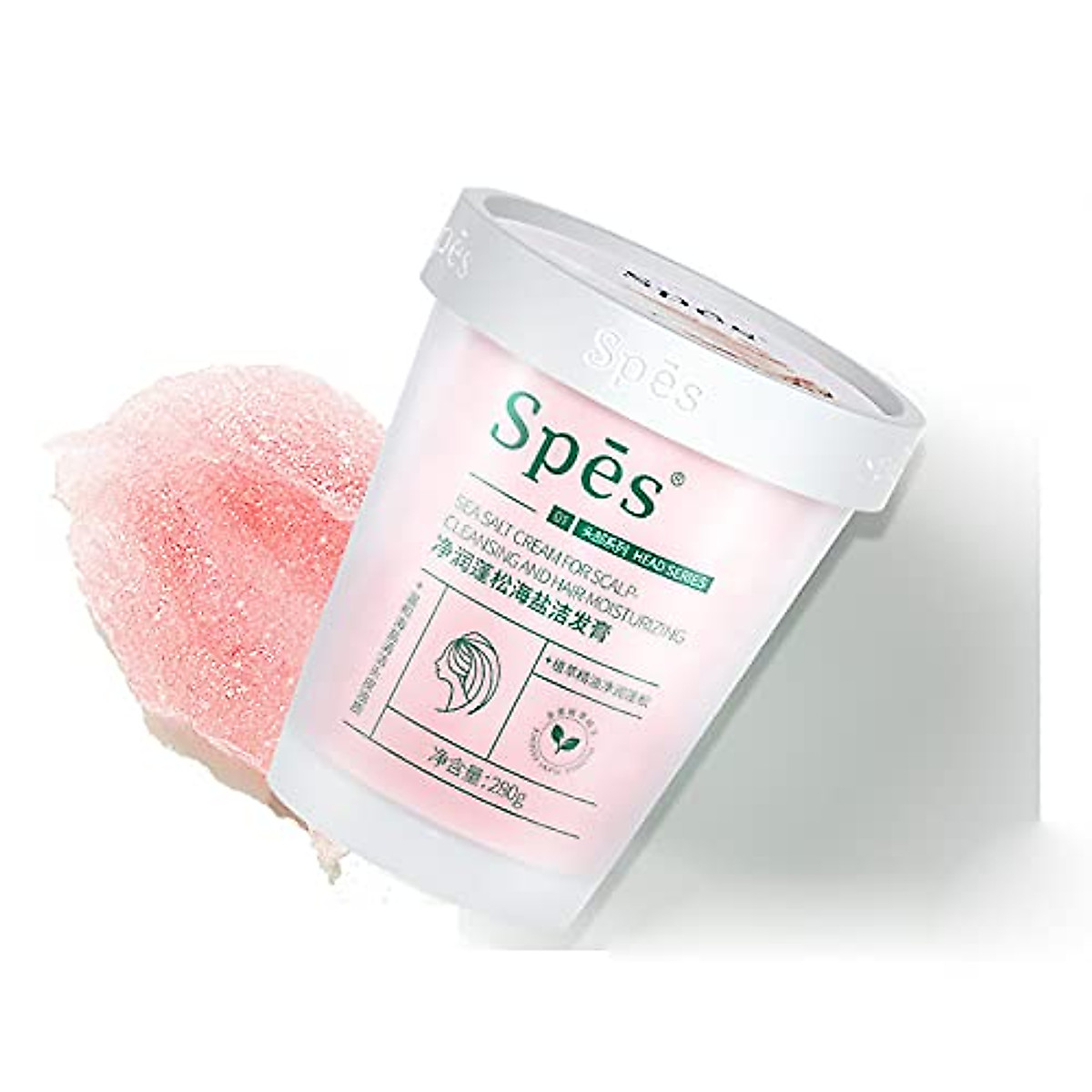 Beauty-Mall Spes Sea Salt Cream For Scalp Cleansing / Refreshing,Sea Salt Cream Shampoo For Scalp Purifying Oil Control And Cleansing Hair Care,Fresh Cleansing Shampoo,280g hair moisturizing,1 bottle