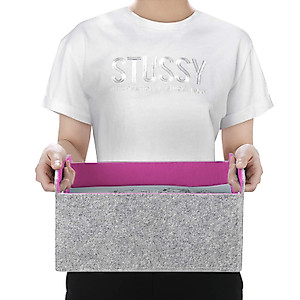 ENDLESS FUNCTIONS - Collapsible Storage Basket with Handles - Hot Pink