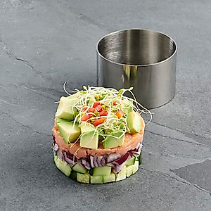 Cutlery-Pro Food Plating Presentation Ring, 18/8 Stainless Steel, 3.5 x 2-Inch