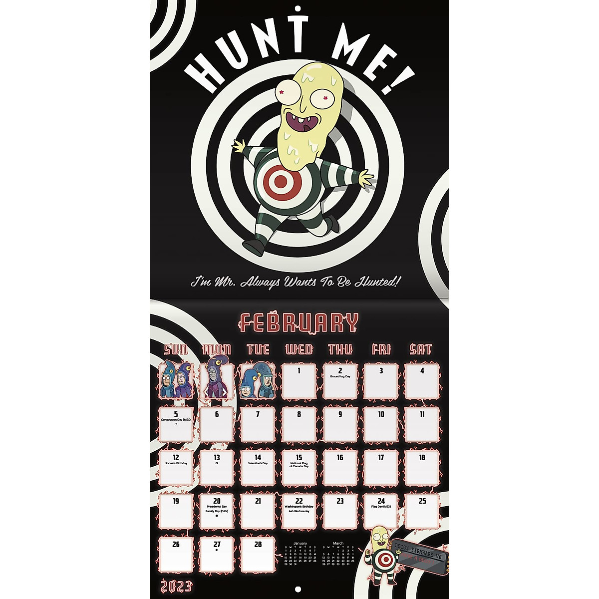 2023 Cartoon Network Rick and Morty Wall Calendar