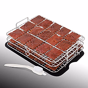 SIUDANGKA Air Fryer Rack for Ninja Foodi Grill XL Air Fryer, 304 Stainless Steel Multi-Layer Toast Rack Dehydrator Rack Air Fryer Accessories Compatible with Ninja FG551 IG651 Air Fryer