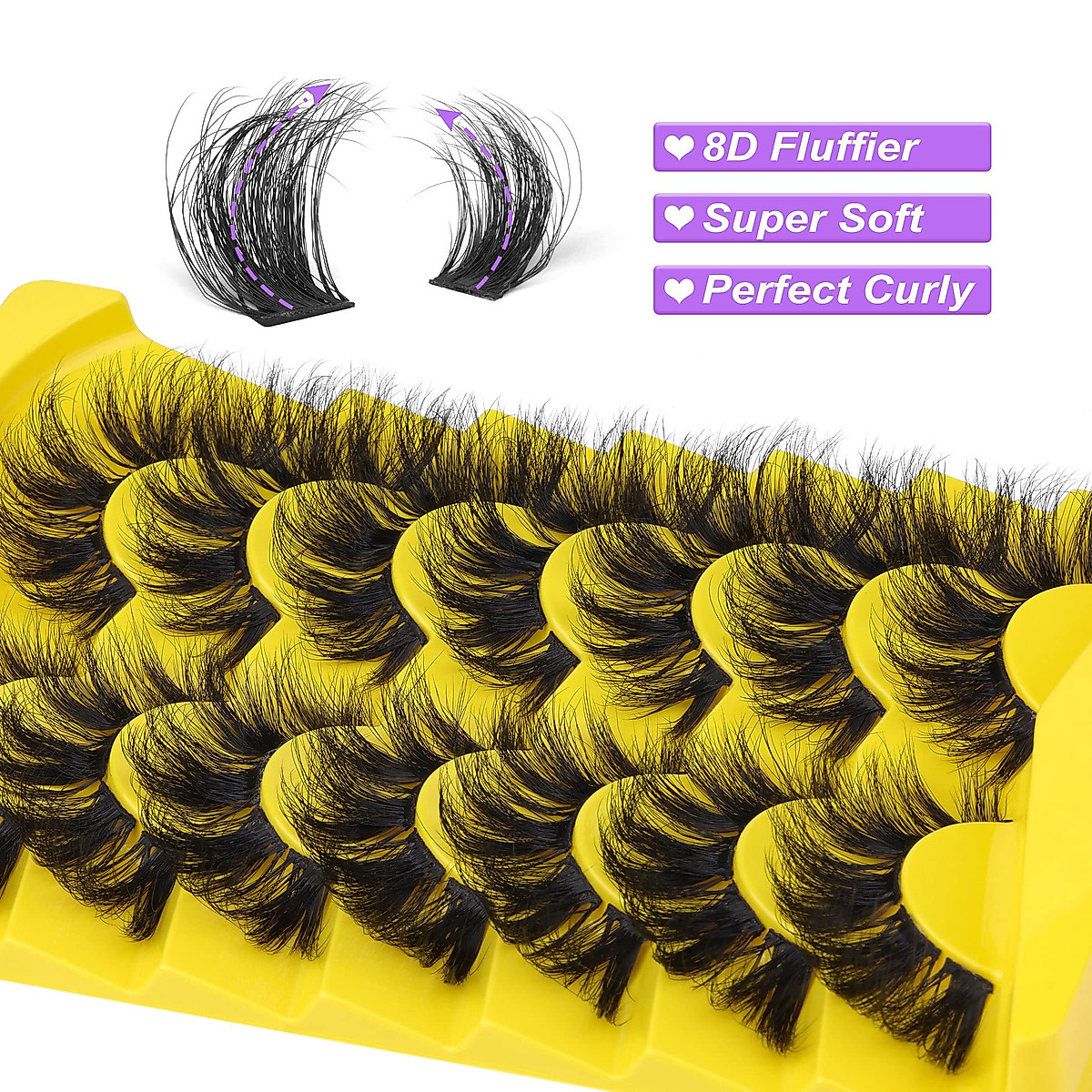 Lash Clusters Fluffy 16-20MM Individual Lashes Dramatic False Eyelashes Cluster 70 Pcs Wispy Natural Looking DIY Fake Lashes Pack by Mavphnee