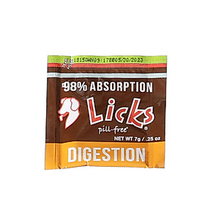 Licks Pill Free Dog Digestion - Dog Gut Health and Gas Relief - Bloating Relief and Digestion Supplement for Dogs - Dog Health Supplies - Gel Packets - 30 Use