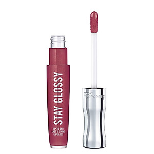 Rimmel Stay Glossy Lip Gloss - Non-Sticky and Lightweight Formula for Lip Color and Shine - 340 Captivate Me!, .18oz