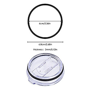 DanziX 10 Pcs Replacement Gasket Compatible with Contigo Snapseal Byron Travel Mug 16oz & 20oz,Leak-Proof Rubber Seals Lid Gaskets Replacement for Contigo Mugs (Black&White)