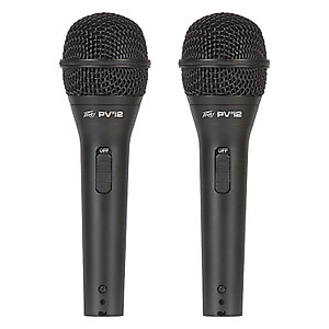Peavey PVi 2 Dynamic Cardiod Handheld Microphone, 2 Pack