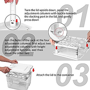 Sous Vide Container with Lid and Rack Sous Vide Containers Sous Vide Pot 12.6 Quart Slow Cooker Container Cooking Container Compatible with Most Sous Vide Cookers