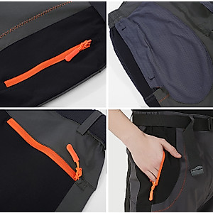 Kuseeker Mens Stretch Work Hiking Pants Quick Dry Lightweight Waterproof Outdoor Travel Climbing Fishing Pants Gray 38