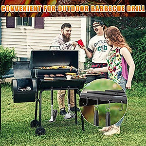 Tohsssik 2pcs Grill Brush for Outdoor Grill, Stainless Grill Cleaner Brush and Scraper, 17" BBQ Brush for Grill Cleaning & Grill Brush Bristle Free, BBQ Grill Accessories Gift for Men