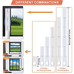 Complete 6-Piece Window Seal Kit for Portable Air Conditioner - Fits Sliding Windows and Doors - Extends up to 87in - Includes 5.9in Exhaust Hose and Rain Cover