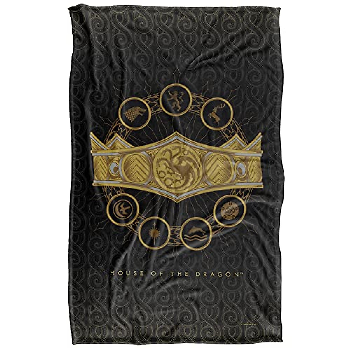 House of The Dragon Blanket, 36"x58" Dragon Crown Silky Touch Super Soft Throw Blanket