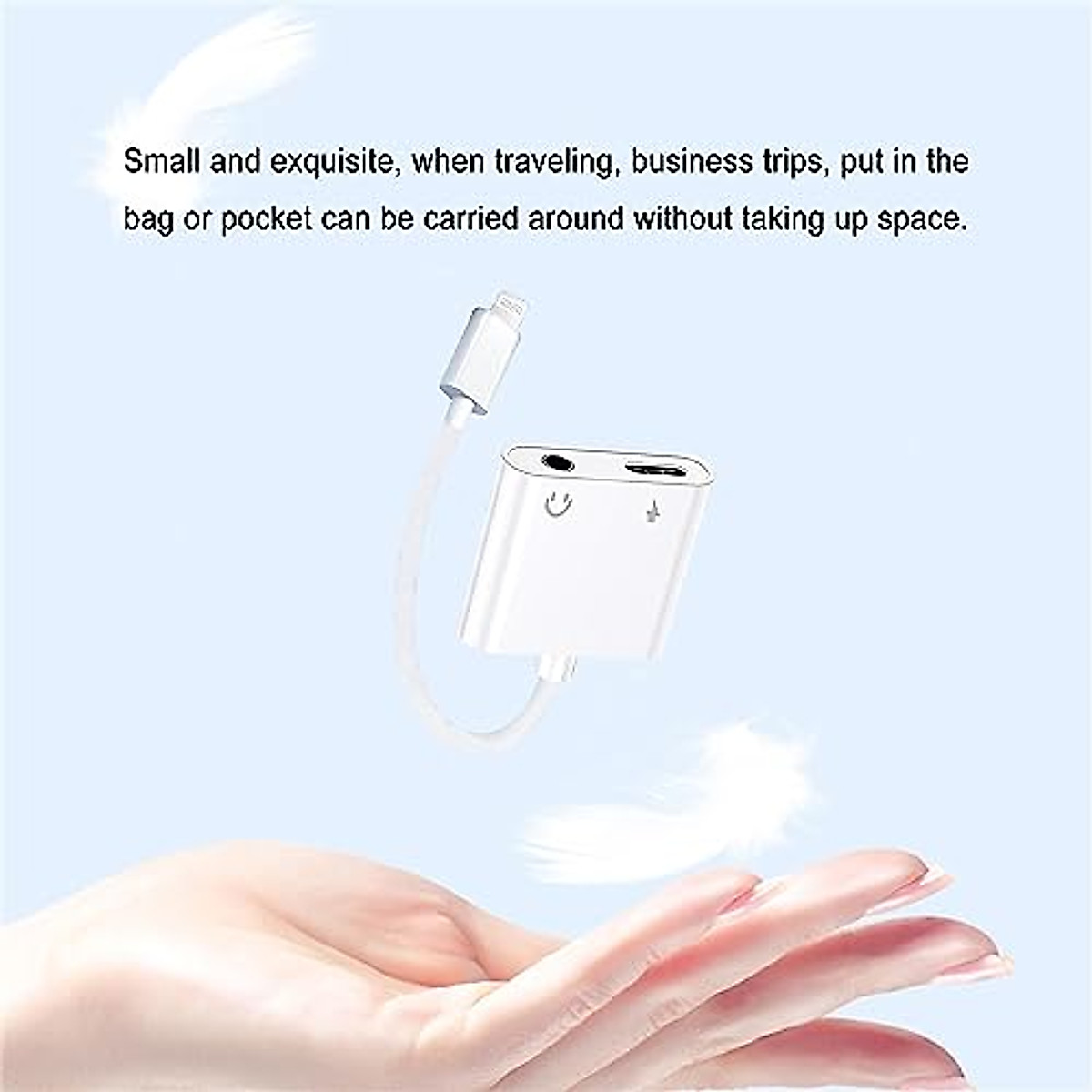 Lightning to 3.5mm Headphone Jack Adapter, 2 in 1 Headphone Adapter [Apple MFi Certified] Aux Audio and Charger Adapter Dongle Cable Splitter Compatible with iPhone, 2 Pack