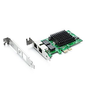 10/100/1000Mbps Gigabit Ethernet Converged Network Adapter (NIC) with Intel 82576 Chip, Ethernet PCI Express Network Card, Dual RJ45 Copper Ports, PCI Express 2.0 X1, Compare to Intel E1G42ET