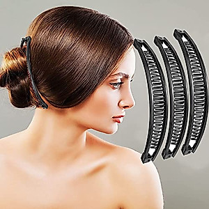 TUICARE 6 Pieces Clincher Combs Banana Combs Banana Clips Grip Comb Fishtail Fish Hair Lady Fish Shape Ponytail Banana Clip Girls Long Women Clamp Accessory