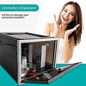 Medicine Lock Box for Safe Medication, pill lock box,locking medicine box,alcohol lock box,Clear Lockable Storage Box for Medicine Home Safety 13L(Clear