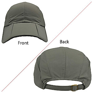 Foldable UPF 50+ Sun Protection Portable Hats Quick Dry Baseball Cap Adjustable Outdoor Sports Hat for Men, Women (Black)