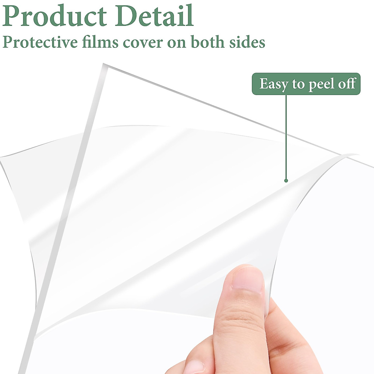 Duufin 15 Pack Clear Plexiglass Sheets 4" x 6" Clear Acrylic Sheets 0.04" Thick Extruded Plexiglass Panels Transparent Plastic Sheet for Picture Frame Glass Replacement, Projects Display, Painting