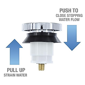 Danco, Chrome, 80811 Touch-Toe Tub Stopper, 2 x 2 x 2.25 inches