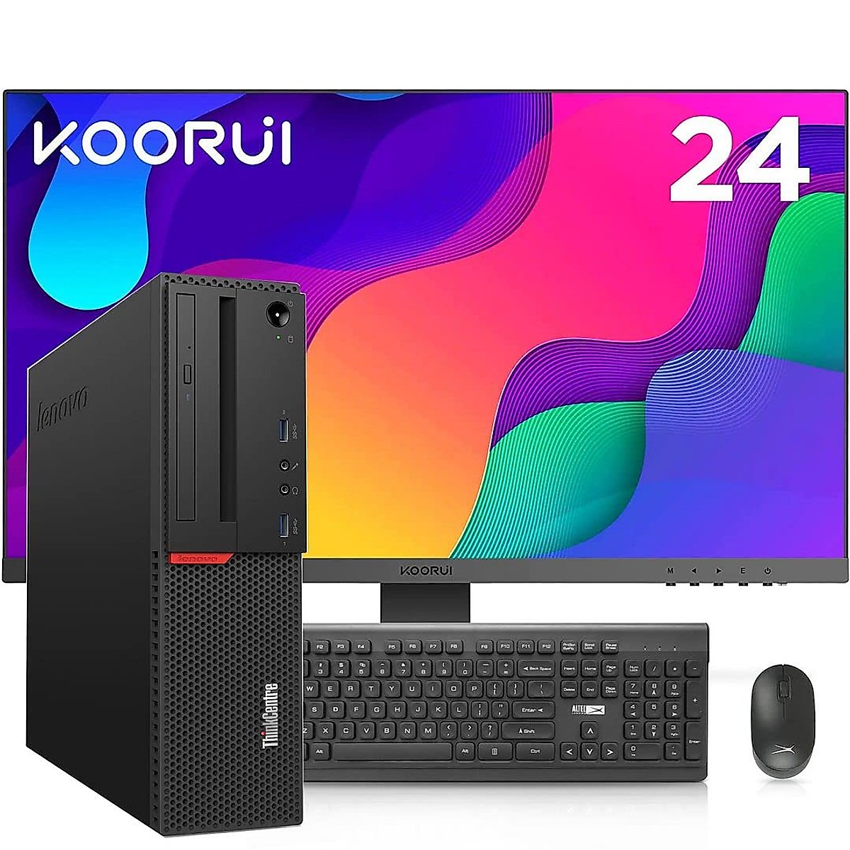 Lenovo Desktop with New 24" Full HD Monitor | Intel Core i7-6700 | 32GB DDR4 RAM| New 1TB SSD | AC7260 WiFi Bluetooth | DVD-RW | HDMI DP VGA| Wireless Keyboard Mouse (Renewed)