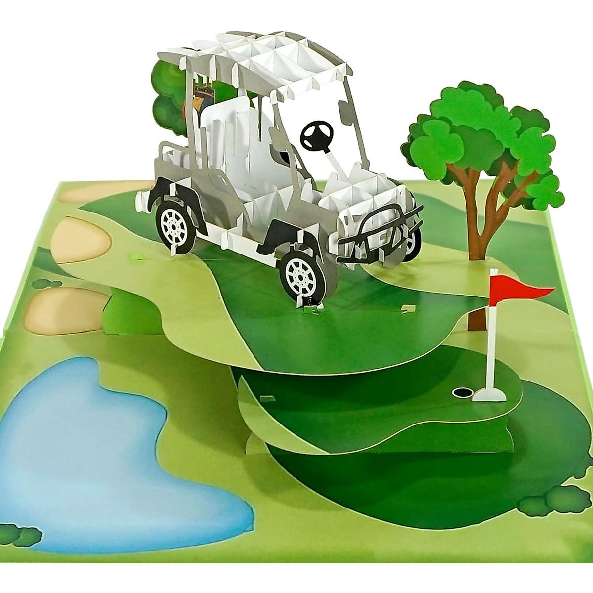 CUTPOPUP Birthday Card for Men, Fathers Day Card Pop Up, Father's Day, Birthday 3D Greeting Card for Husband, Son, Dad, Grandpa (Golf)