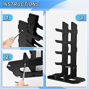 Cosmos Acrylic Knife Display Stand, Pocket Knife Holder EDC Knife Organizer Rack Folding Knife Display Case Multitool Storage Shelf Dagger Stand for Collection, Home Decoration (Solid Black)