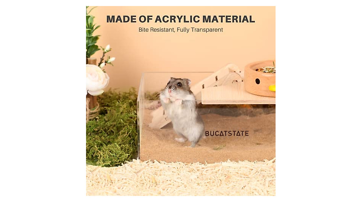 BUCATSTATE Hamster Bath Container - Perfect for Small Pets