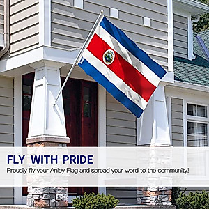 ANLEY Fly Breeze 3x5 Feet Costa Rica Flag - Vivid Color and Fade Proof - Canvas Header and Double Stitched - the Republic of Costa Rica Flags Polyester with Brass Grommets 3 X 5 Ft
