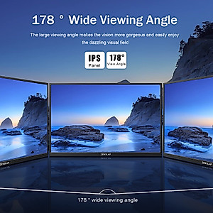 ZEUSLAP P16 16 Inch Portable Monitor, 1920 * 1200 60Hz 100% sRGB IPS Screen Computer Gaming Monitor for Laptop, Phone, Switch, Xbox, PS4/5 etc.