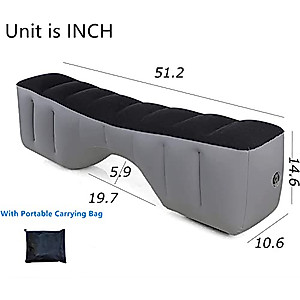 Berocia Car Air Mattress Back Seat Gap Pad Fill Extender Mattress for SUV Dogs Kids Adults Travel Bed Cushion Camping Air Couch Sleeping Rest Inflation Bed