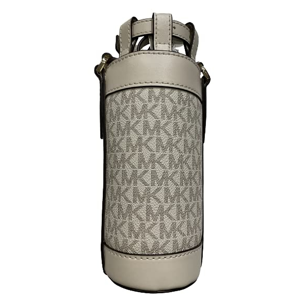Michael Kors Gift-able Water Bottle Holder Crossbody Signature Lt Cream