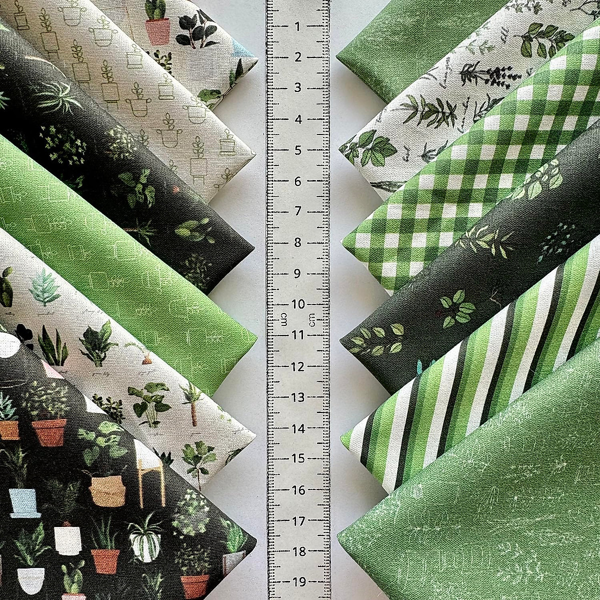 Precut Quilting Fabric Squares – 100% Cotton 60pcs 8 x 8 inches (20cm x 20cm) Sewing Fabric Bundle for Patchwork and Crafts, Turkish Cotton (Eco Style, #10)