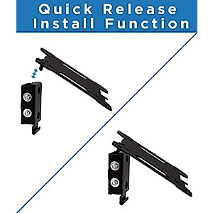 Mount-It! Tilting TV Wall Mount Bracket for Small TV and Computer Monitors, Low-Profile Design with Quick Release Function, Fits 24, 27, 30 and 32 Inch Screens Up to VESA 100, 44 Lbs Capacity, Black
