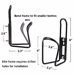 Water Bottle Cage - Lightweight Alloy Aluminum Water Bottle Holder for Bike - 2 Pack Bicycle Water Bottle Holder Brackets – Water Bottle Mount for MTB Bike, Road Bike - Easy to Install