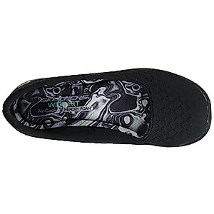 Skechers Sport Women's Microburst One up Fashion Sneaker,black,8.5 W US